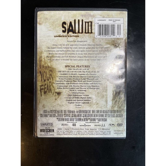 Saw DVD's | Media | Saw 2 3 5 Dvd Movie Collection Widescreen Version Free Shipping | Poshmark